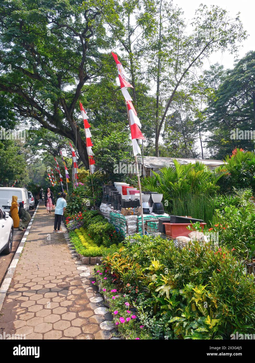 Independencel Day flags and banners at Jalan Taman Cibeunying Selatan ...