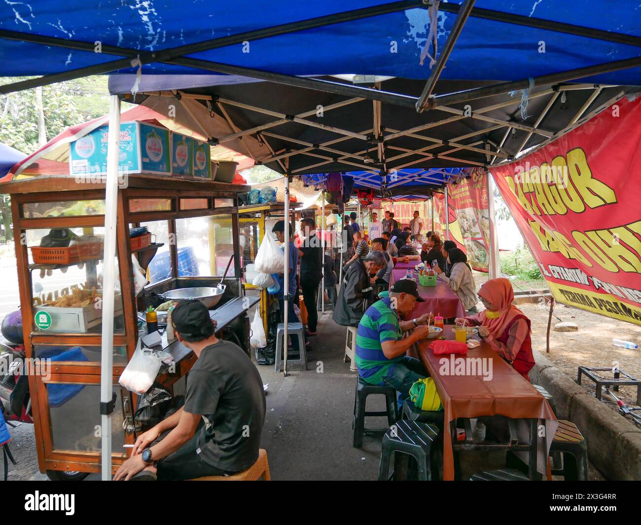 Street Food carts or Gerobak in Bandung, West Java, Indonesia Stock ...
