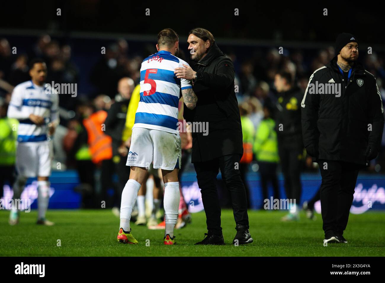 LONDON, UK - 26th Apr 2024: Leeds United manager Daniel Farke shakes ...