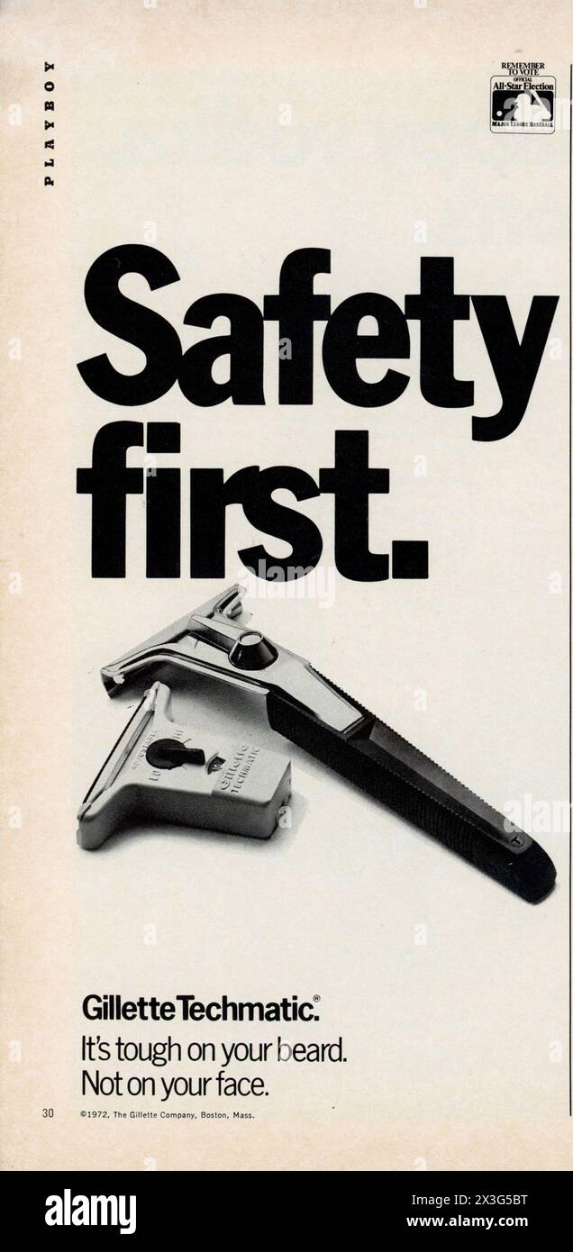 Vintage "Playboy" Magazine July 1972 issue advert, USA Stock Photo - Alamy