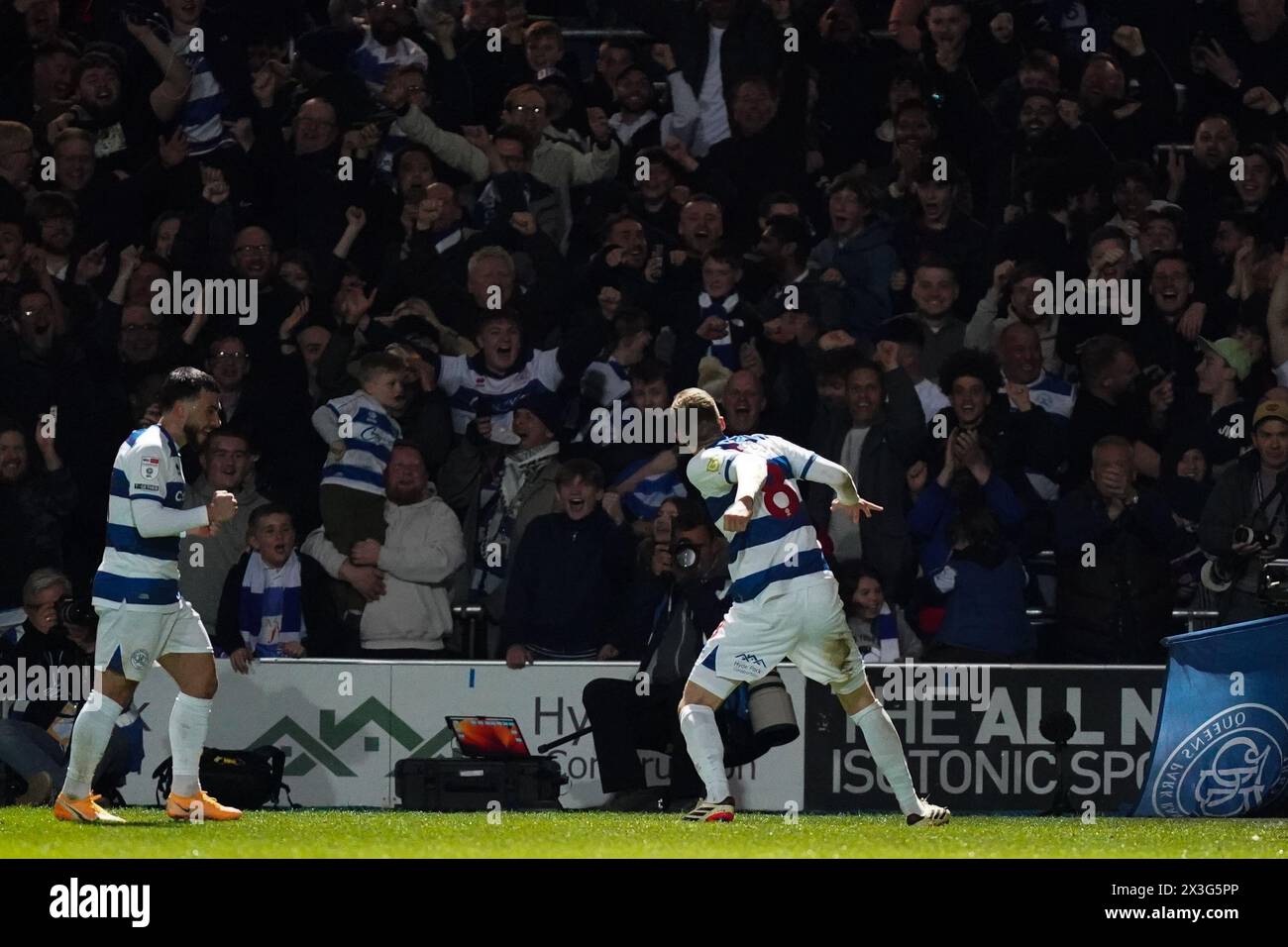 London, UK. 26th Apr, 2024. Sam Field of Queens Park Rangers ...