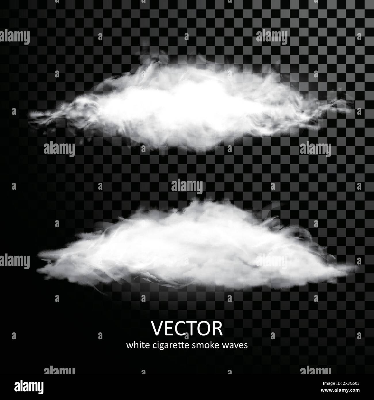 exquisite smoke element collection on transparent background Stock ...