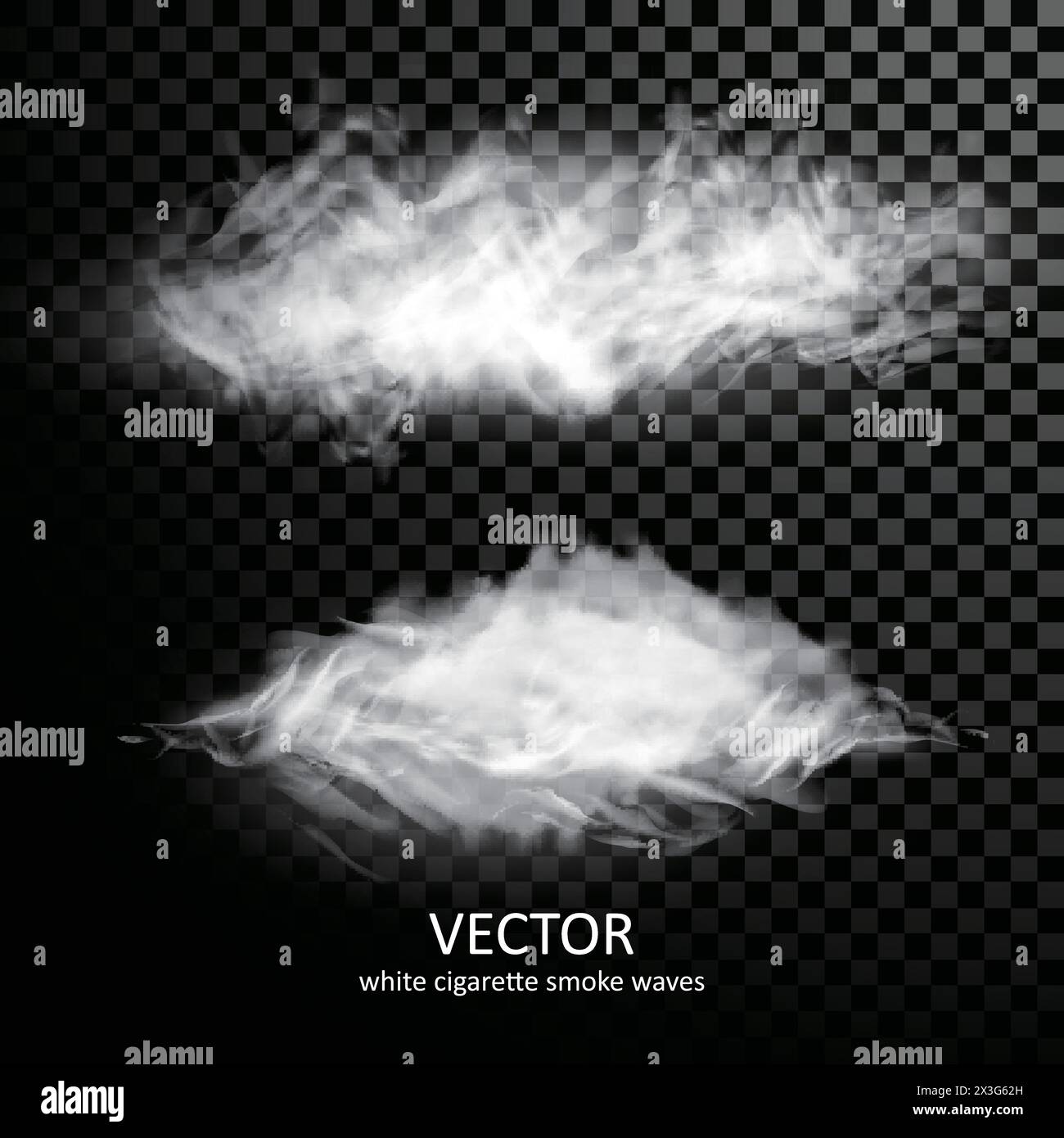 exquisite smoke element collection on transparent background Stock ...