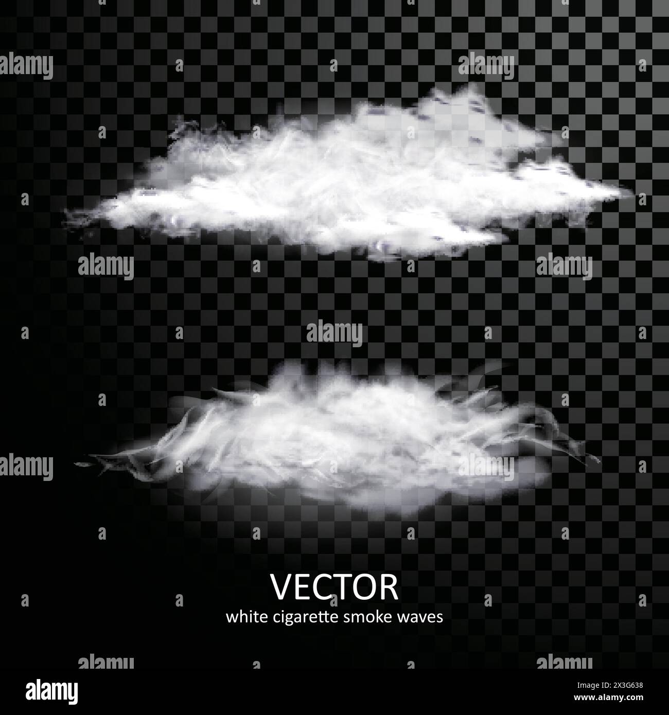 exquisite smoke element collection on transparent background Stock ...