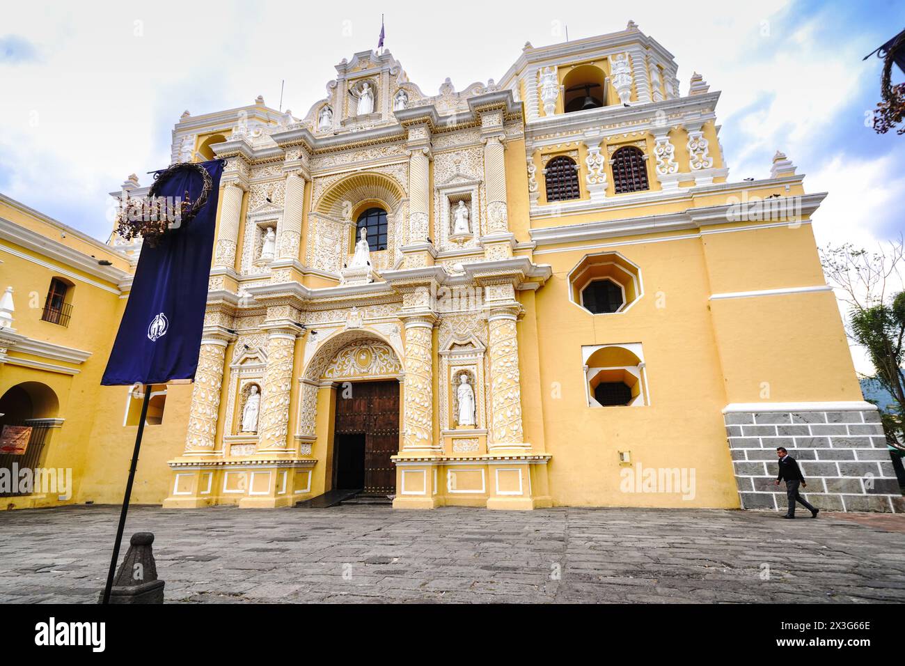 Exterior façade of the Church and Convent of La Merced, an ornate ...