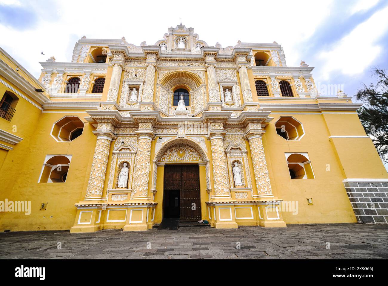 Exterior façade of the Church and Convent of La Merced, an ornate ...
