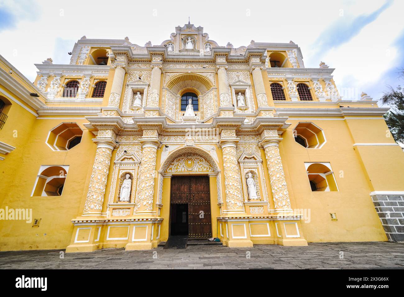 Exterior façade of the Church and Convent of La Merced, an ornate ...