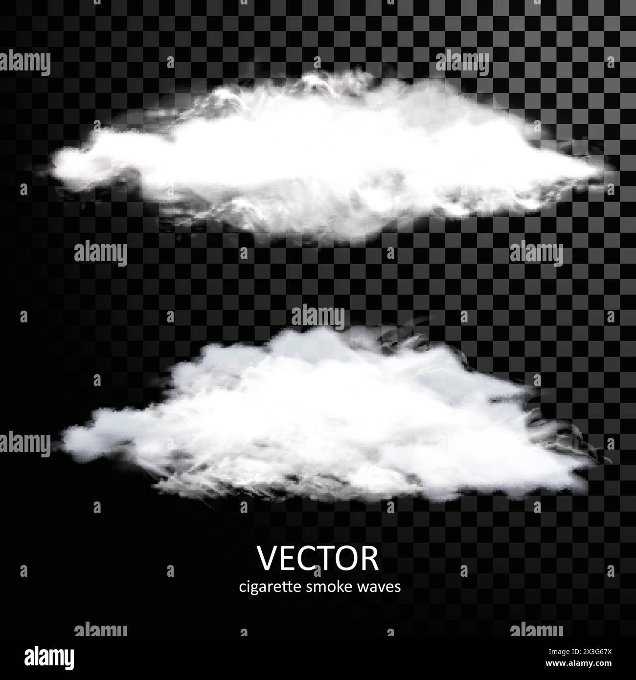 exquisite smoke element collection on transparent background Stock ...