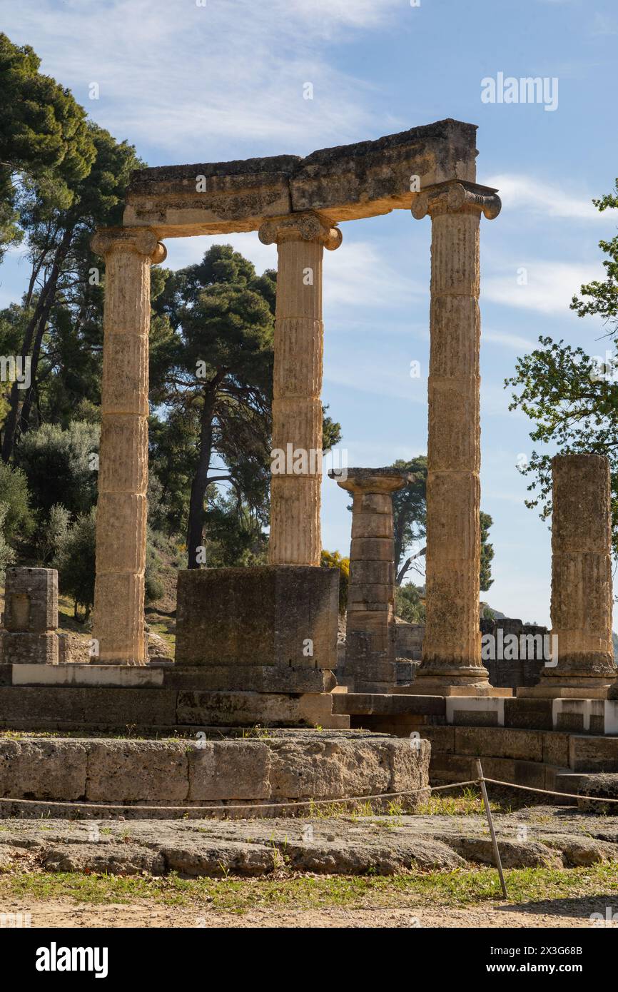 The Philippeion, Ancient Olympia, Olympia, Greece Stock Photo - Alamy