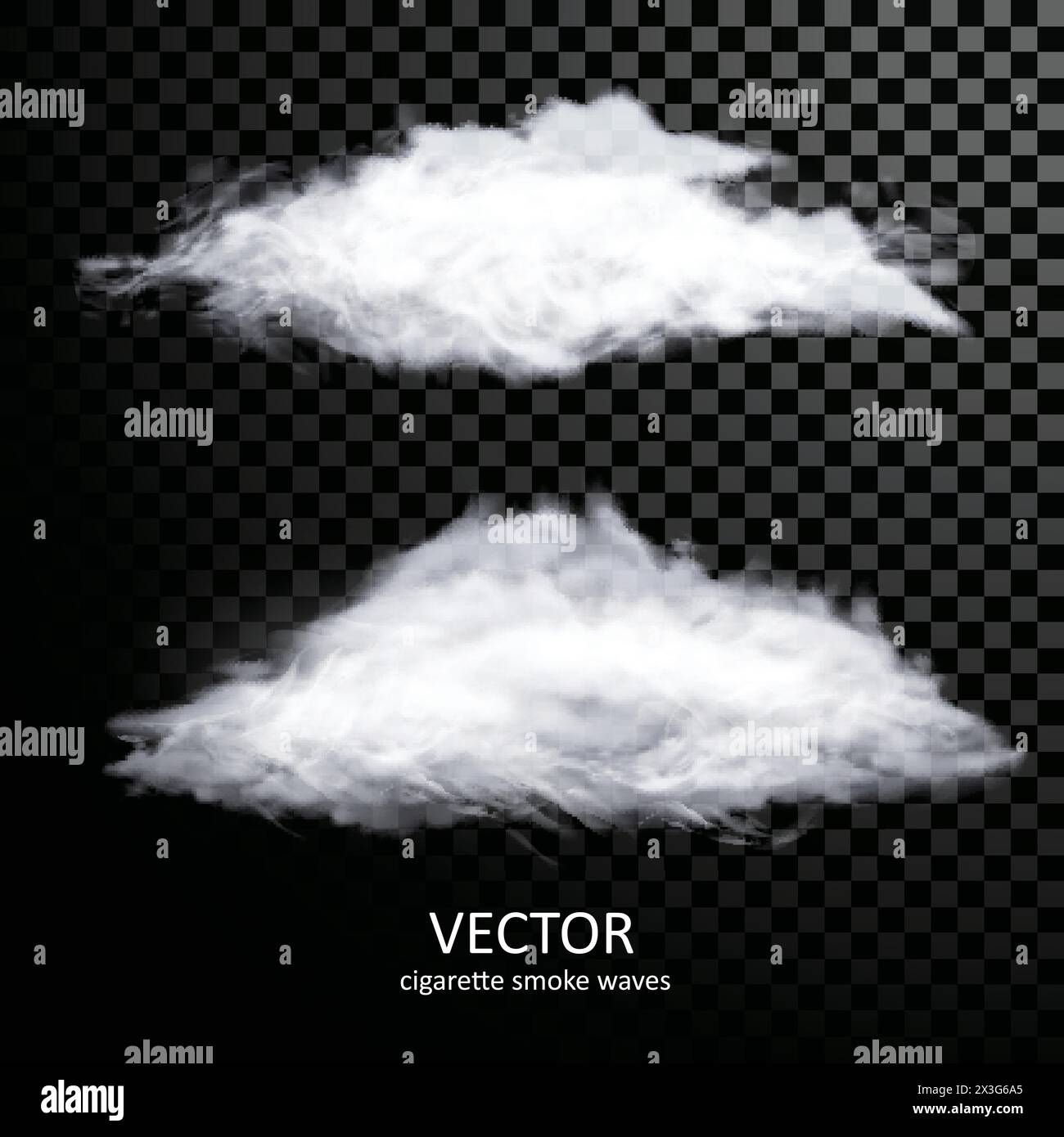 exquisite smoke element collection on transparent background Stock ...