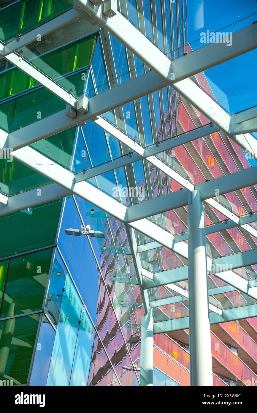 the glass roof with apartment building in Almere centrum Stock Photo ...