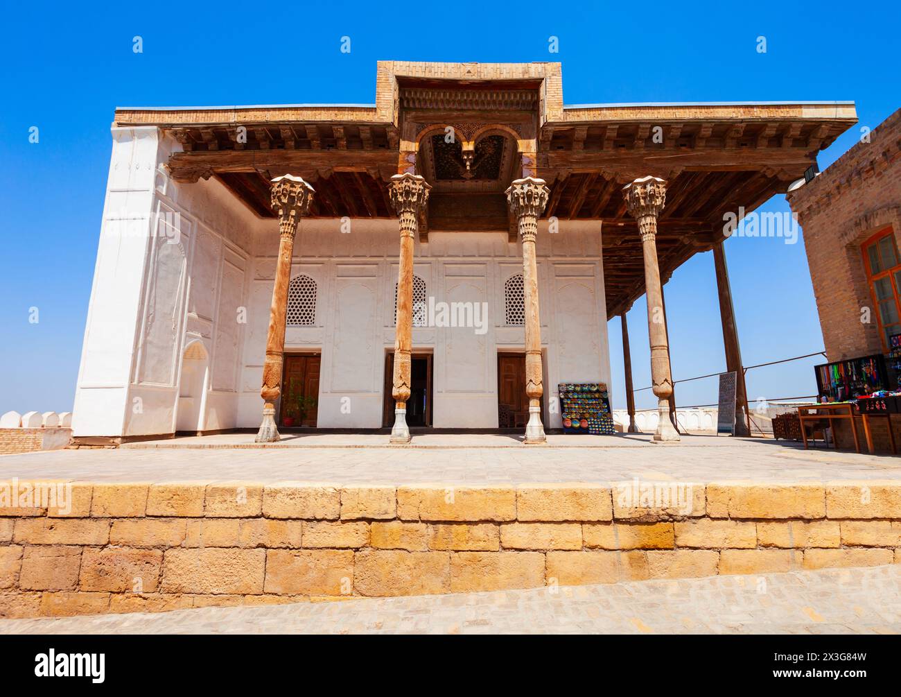 Friday Mosque or Jami Masjid inside the Ark of Bukhara, an ancient ...