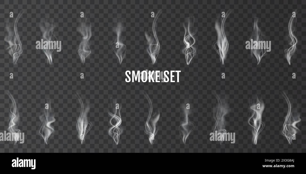 Realistic smoke Stock Vector Images - Alamy