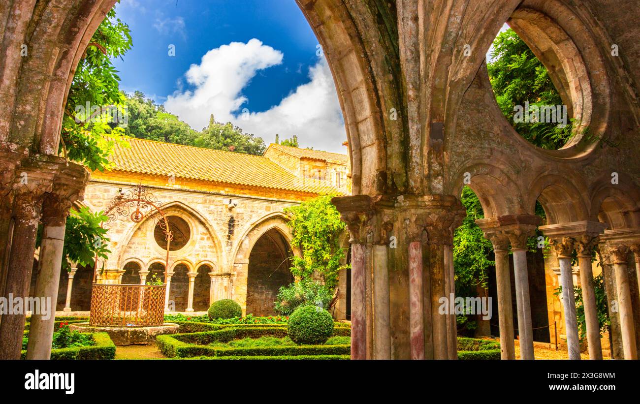 Fontfroide Abbey or Abbaye de Fontfroide is monastery in France gothic ...