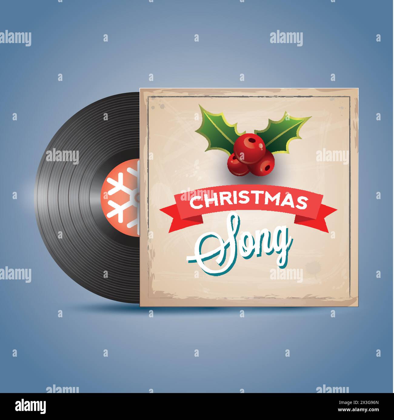 Christmas record player Stock Vector Images - Alamy