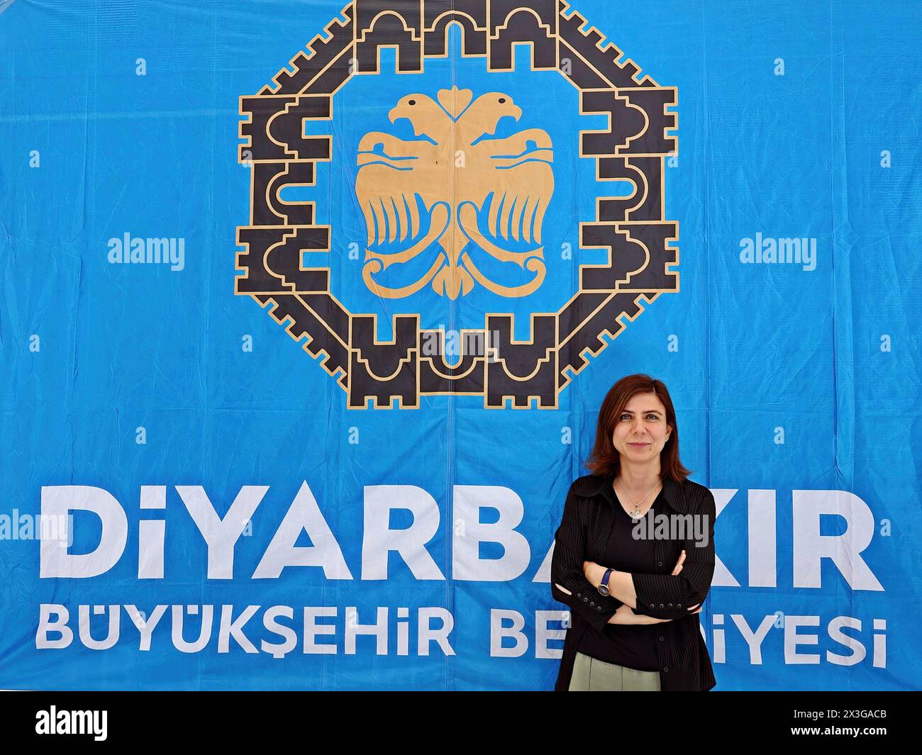 Diyarbakir Metropolitan Municipality Co-Mayor Ay?e Serra Bucak is seen ...