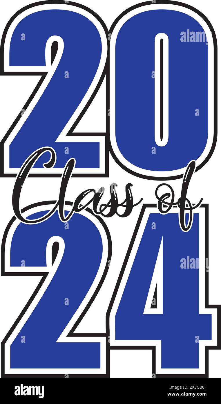 Class of 2024 Stacked Black and White Banner Stock Vector Image & Art ...
