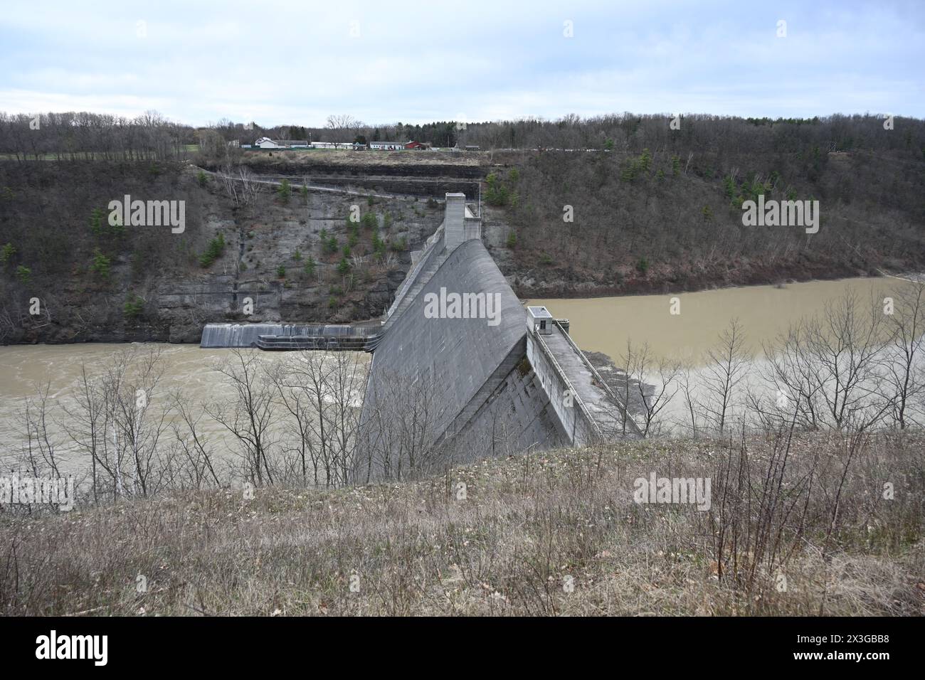 The Mount Morris Dam and Recreation Area stands in the flow of the ...