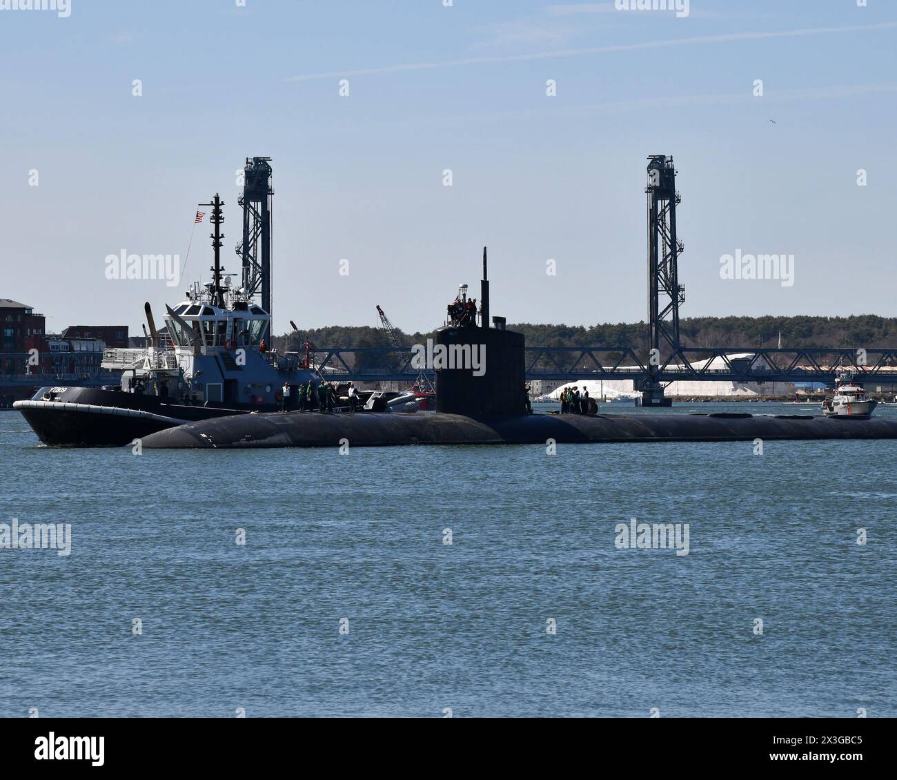 KITTERY, Maine (Apr. 9, 2024) USS Greeneville (SSN 772) departs ...