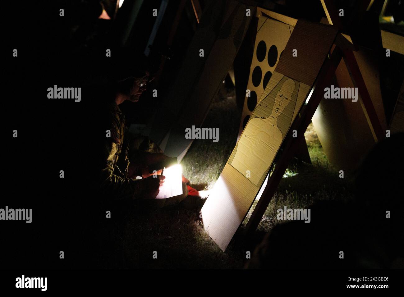 On day three, marksmen tested their skills during the first night shoot ...