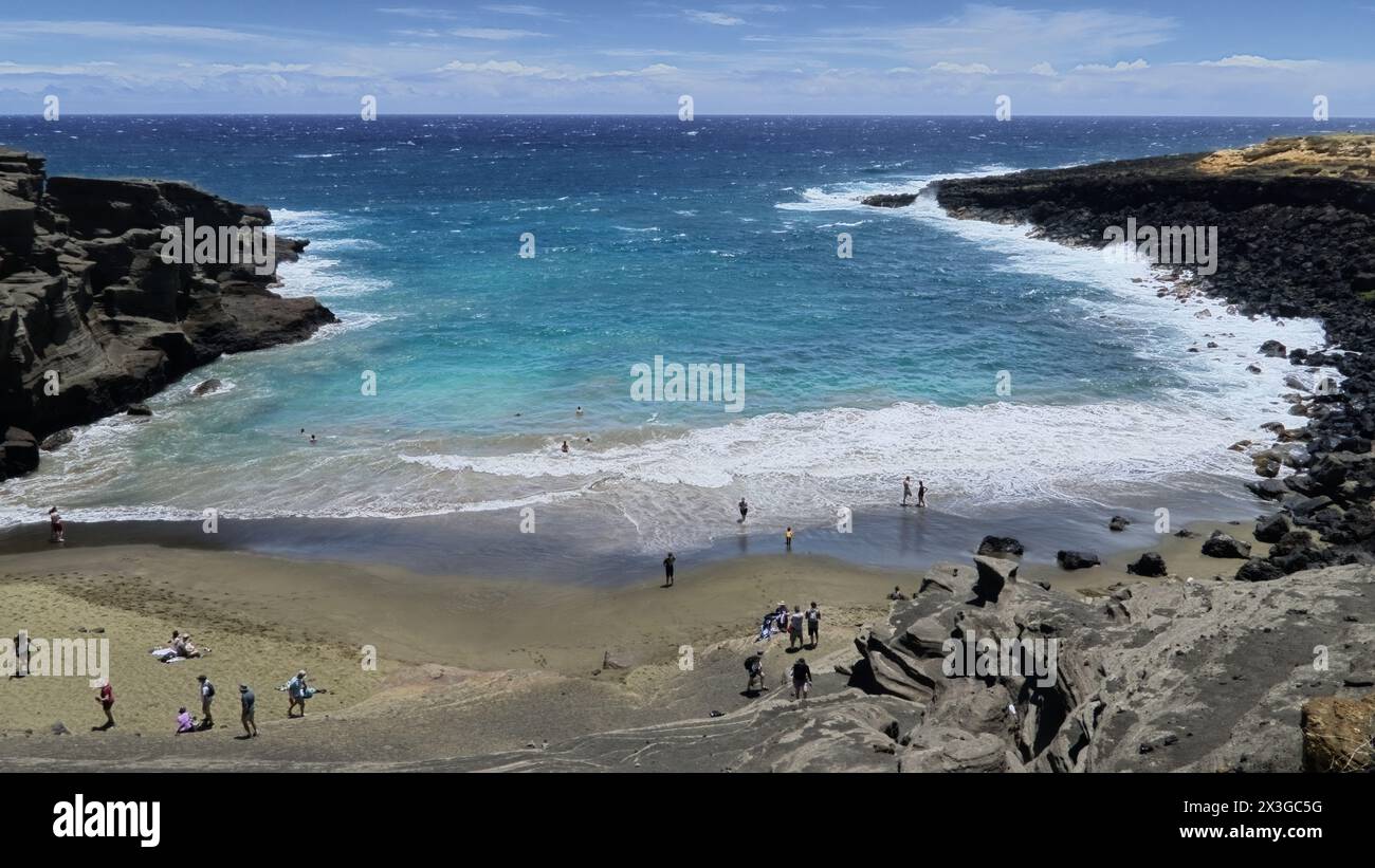Beautiful green sand beach on hi-res stock photography and images - Alamy