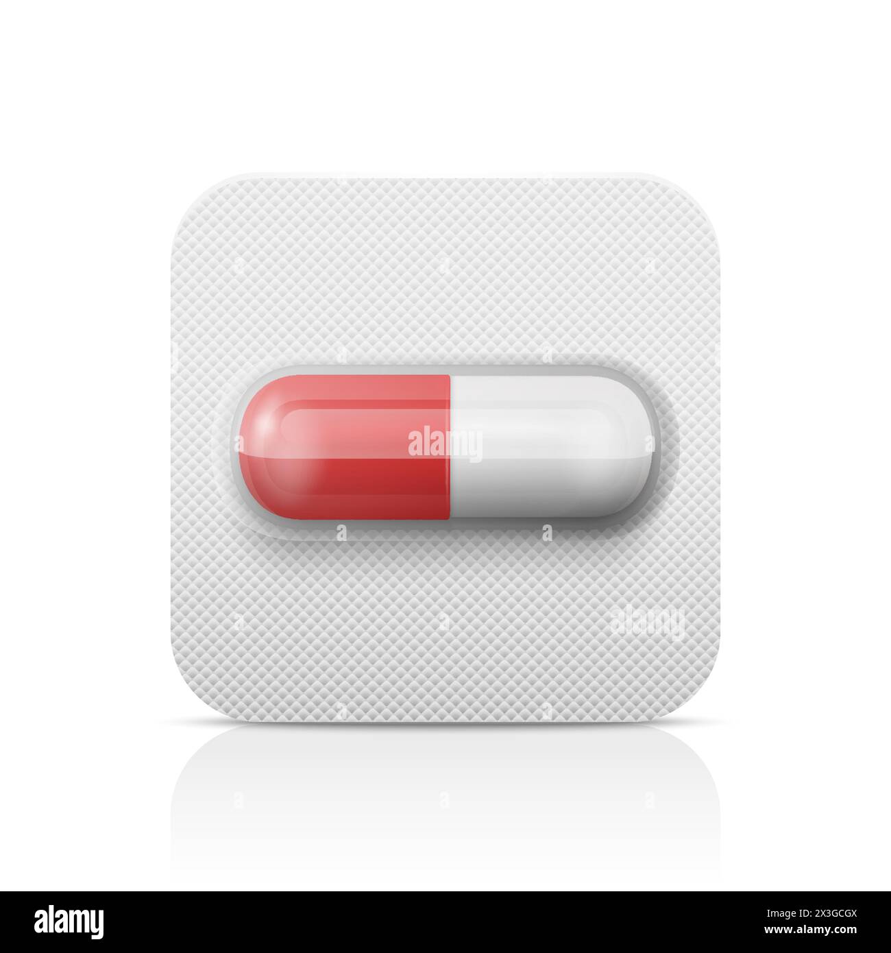 Vector Realistic Red and White Pharmaceutical Medical Pill, Vitamins ...