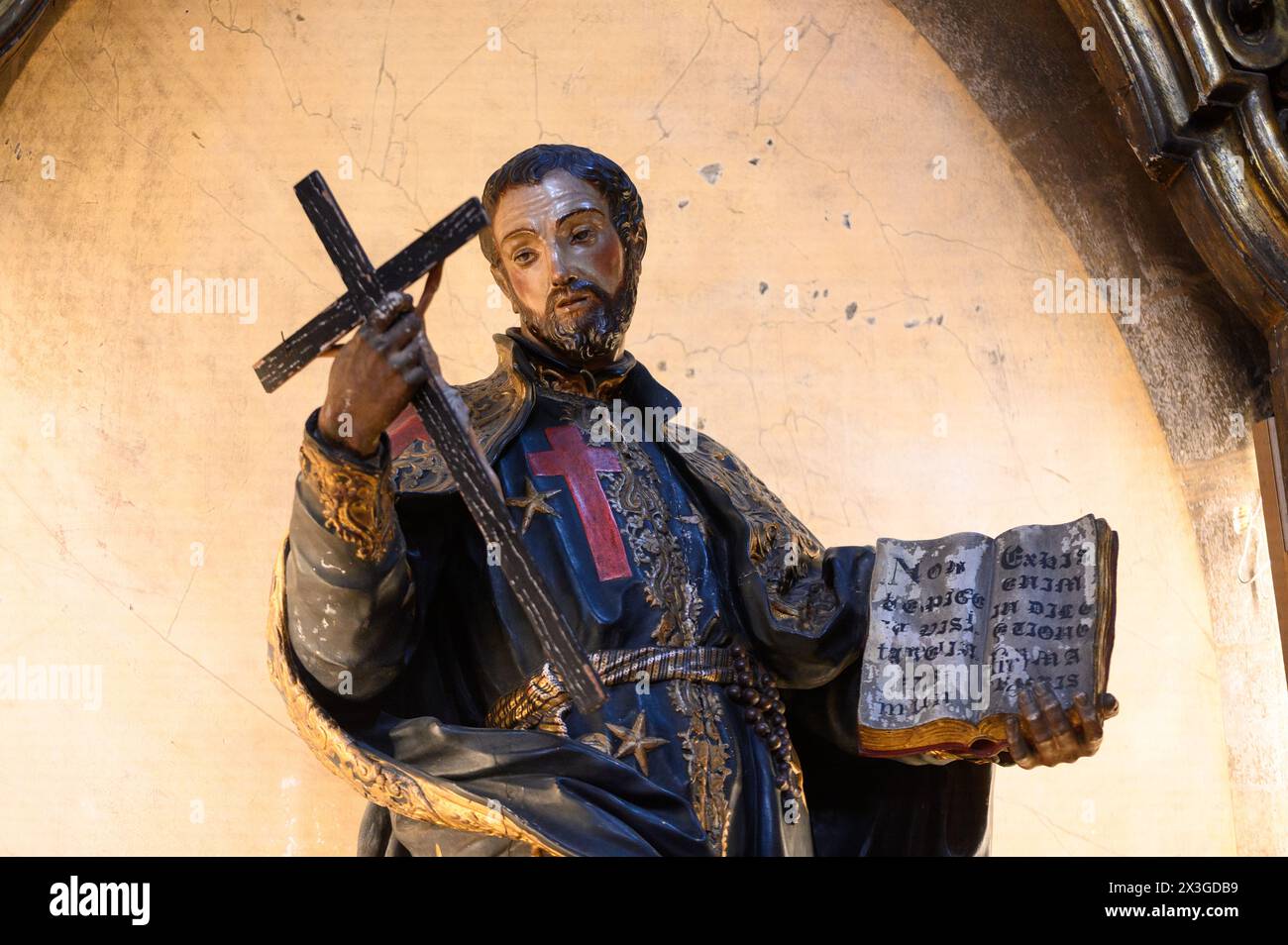 Statue of Saint Camillus de Lellis (patron saint of the sick). Igreja ...