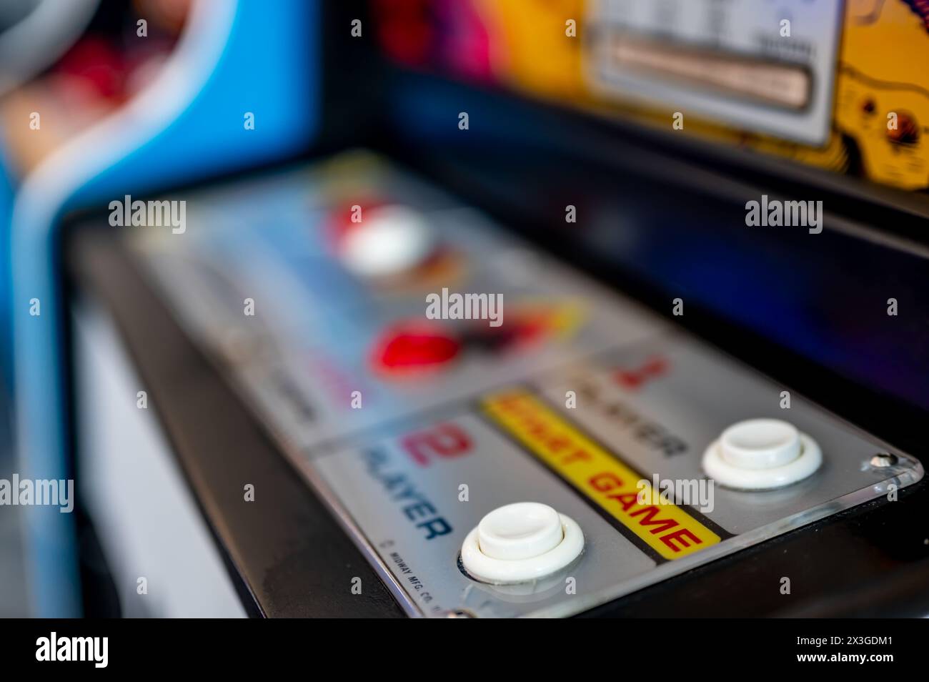 Rochester, New York, USA - 6.13.2023: Retro arcade games inside the RST ...