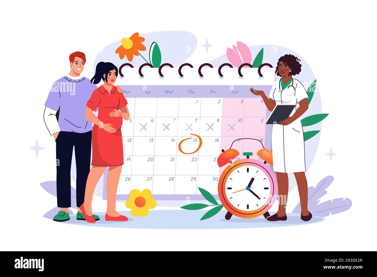 Pregnancy calendar vector concept Stock Vector Image & Art - Alamy