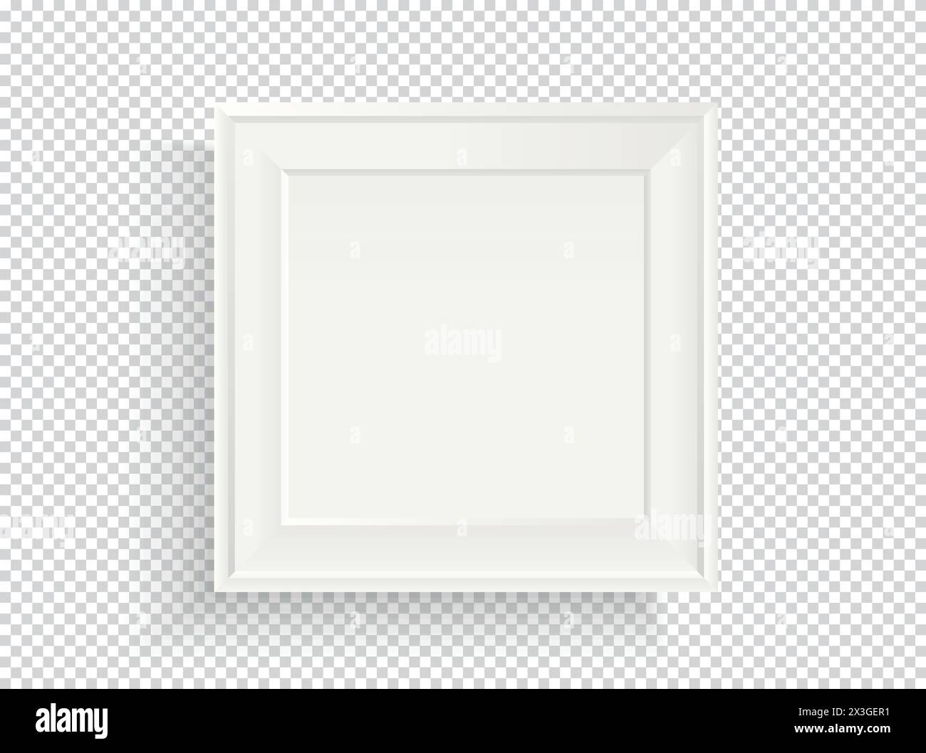 Blank frame vector mockup. Vector object isolated on transparent ...