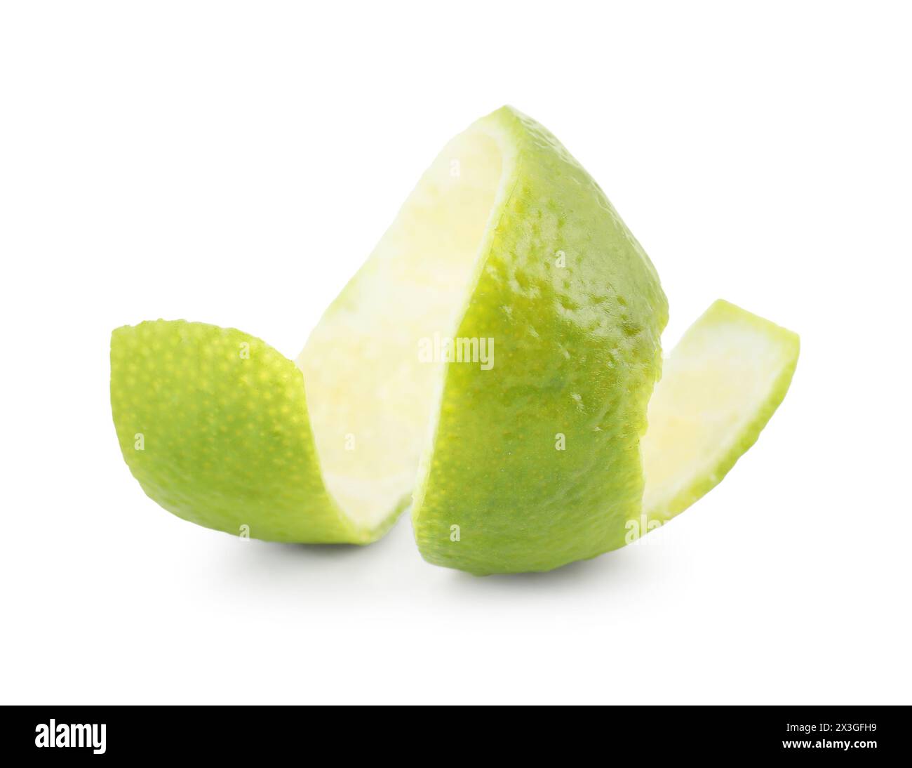 Spiral lime peel Cut Out Stock Images & Pictures - Alamy