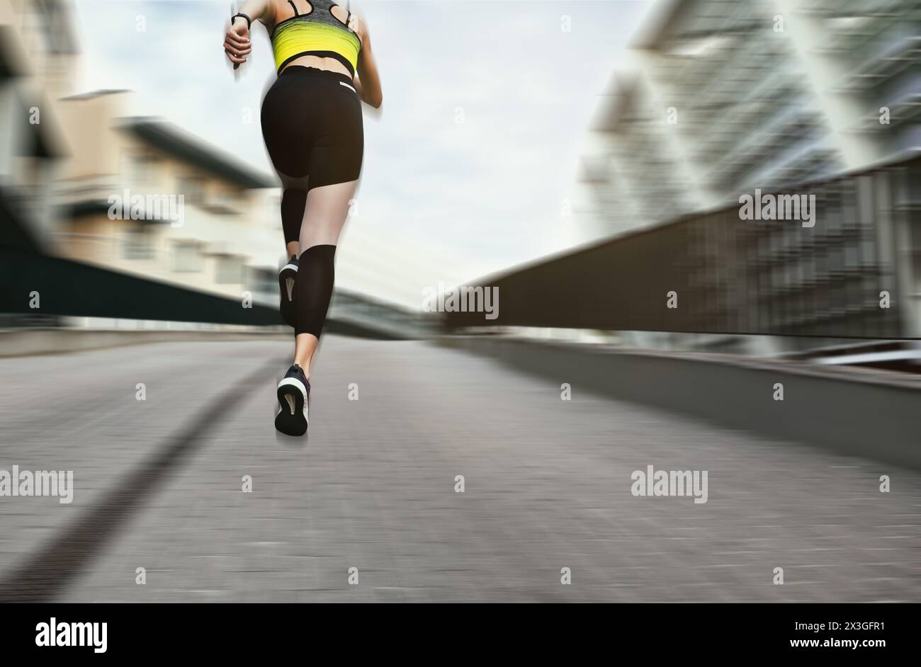 Woman run low angle feet hi-res stock photography and images - Alamy