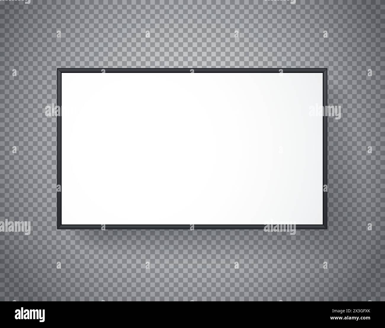 White paper picture frame on transparent background vector illustration ...