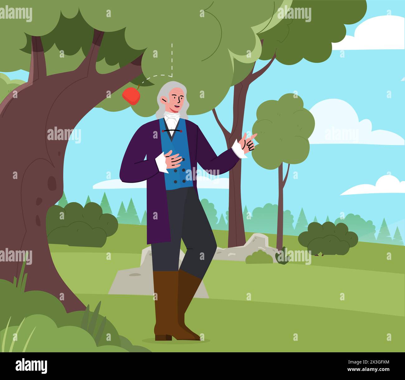 Isaac Newton Apple Animation