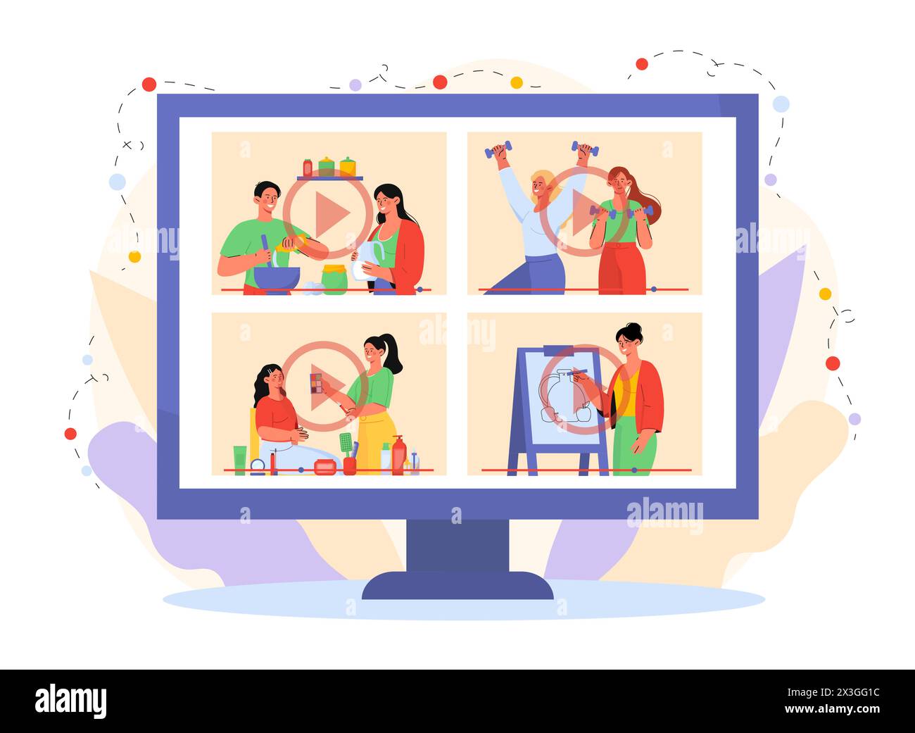 Video player web person Cut Out Stock Images & Pictures - Alamy