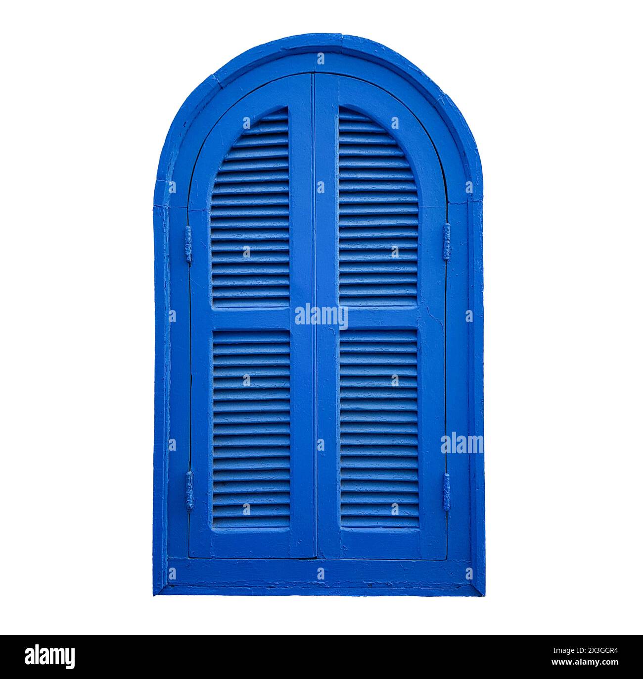 An old blue wooden window closed on a white background Stock Photo - Alamy