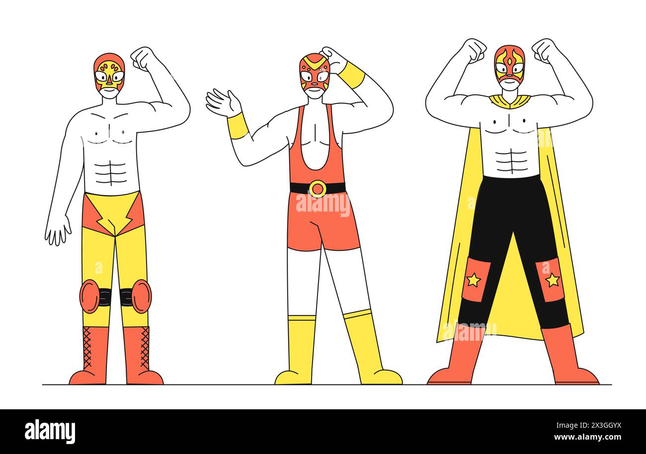 Lucha Libre Mexicana Karikatuur Former WWE Star Cinta De Oro Marks 25