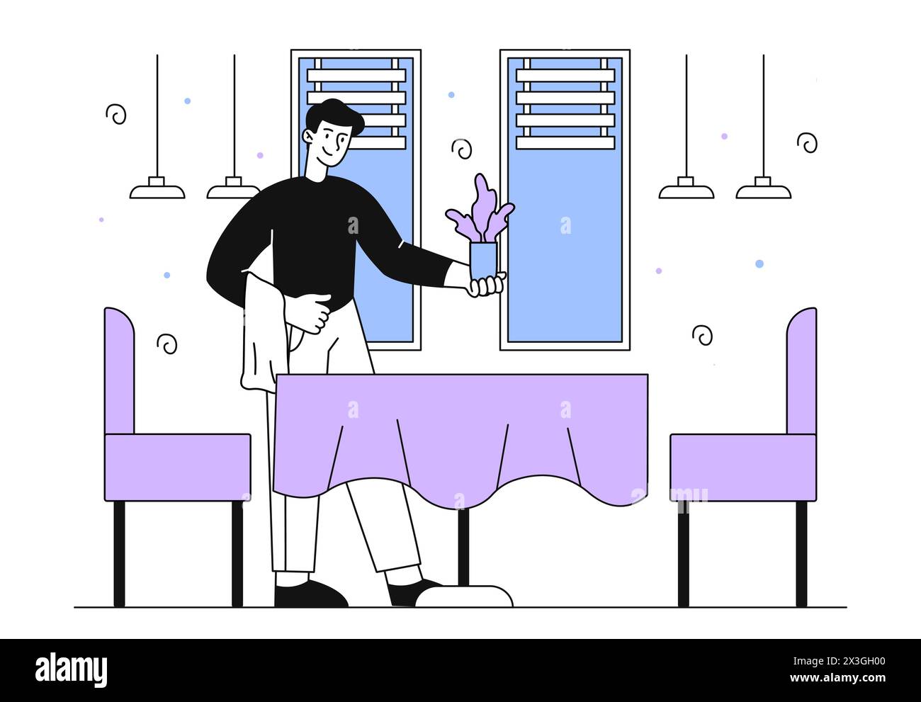 Young people banquet Stock Vector Images - Alamy