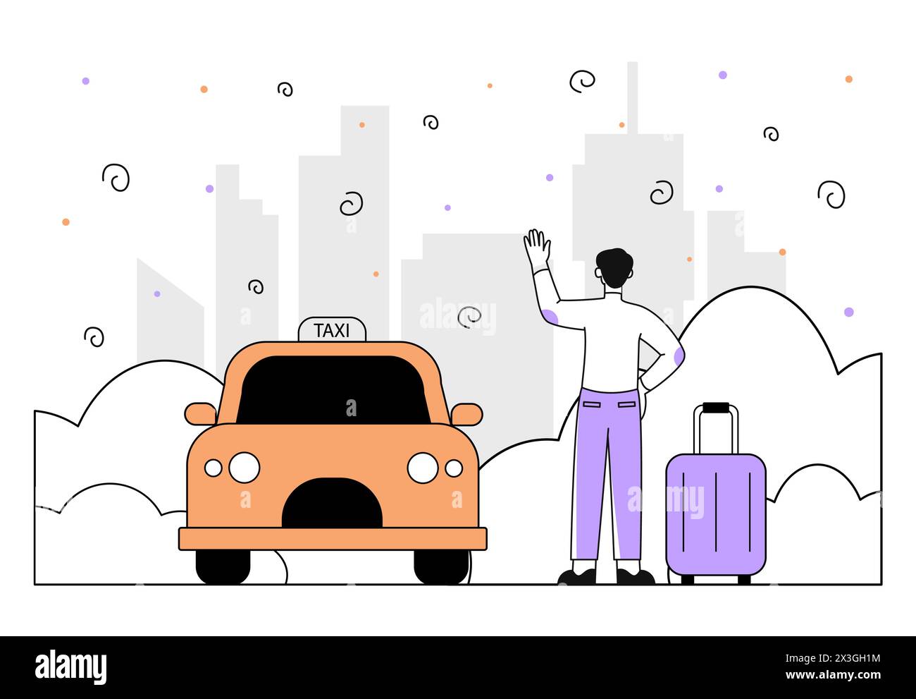 People order taxi online Stock Vector Images - Alamy