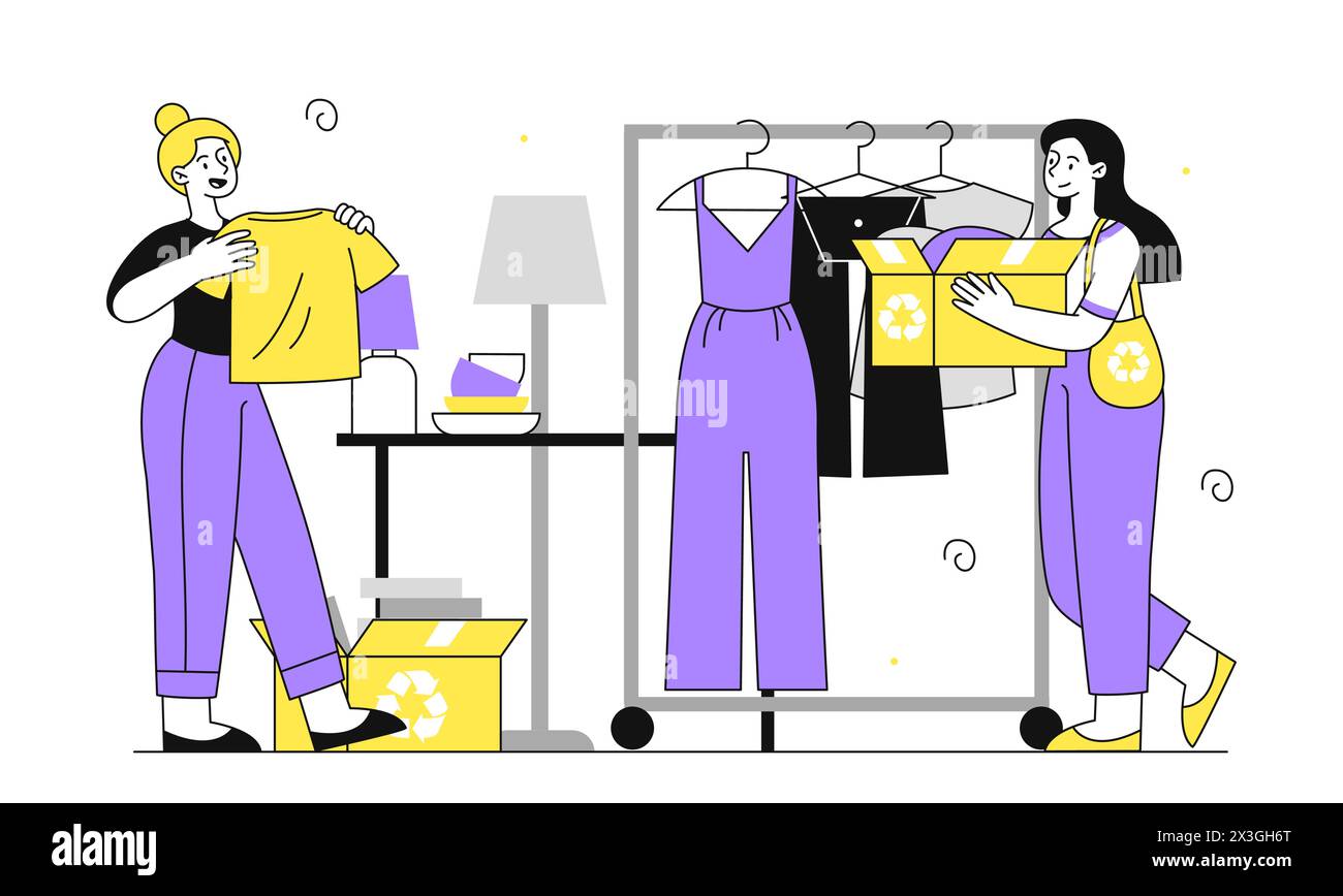 Reuse of things vector simple Stock Vector Image & Art - Alamy