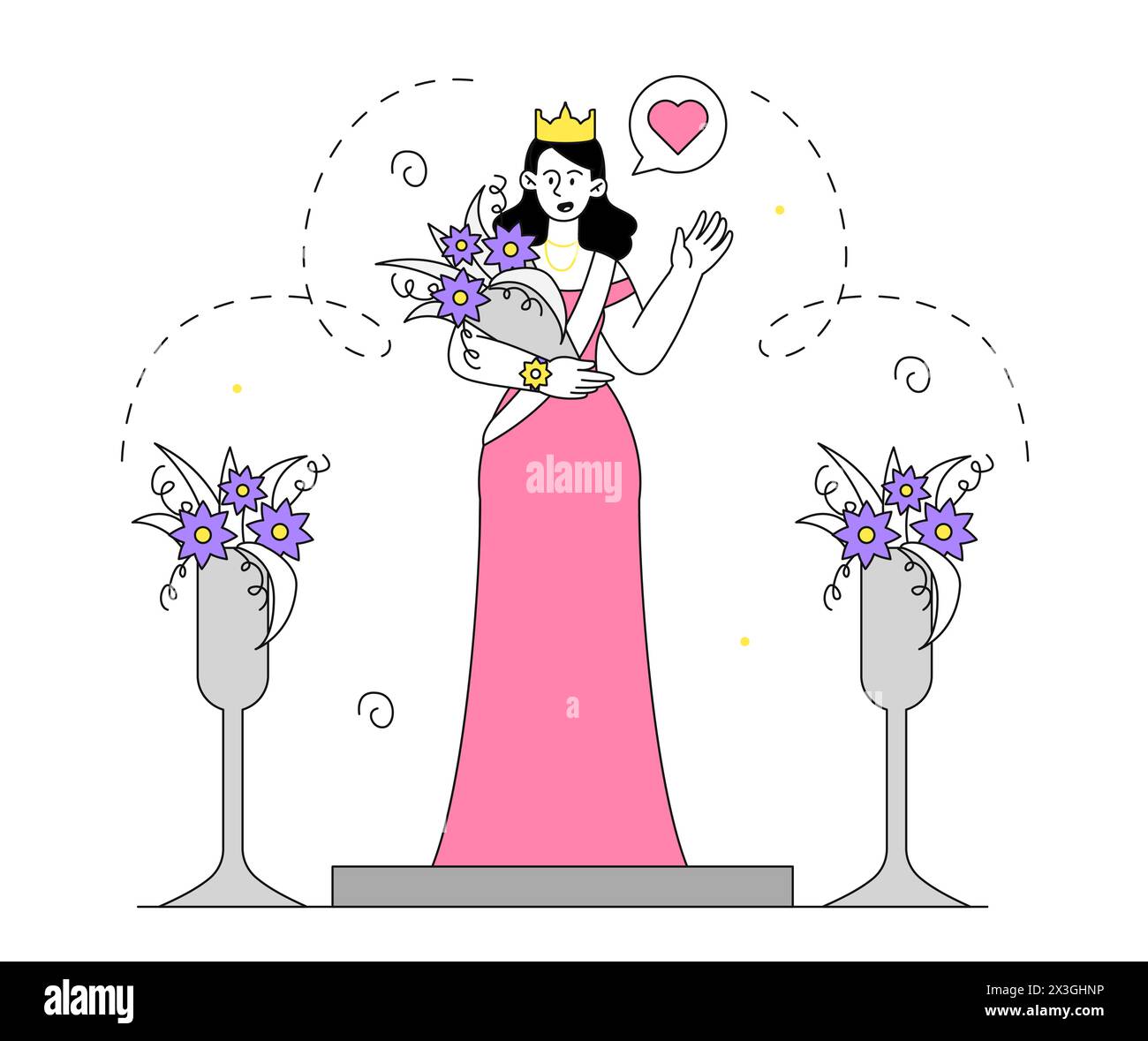 Prom queen vector simple Stock Vector Image & Art - Alamy
