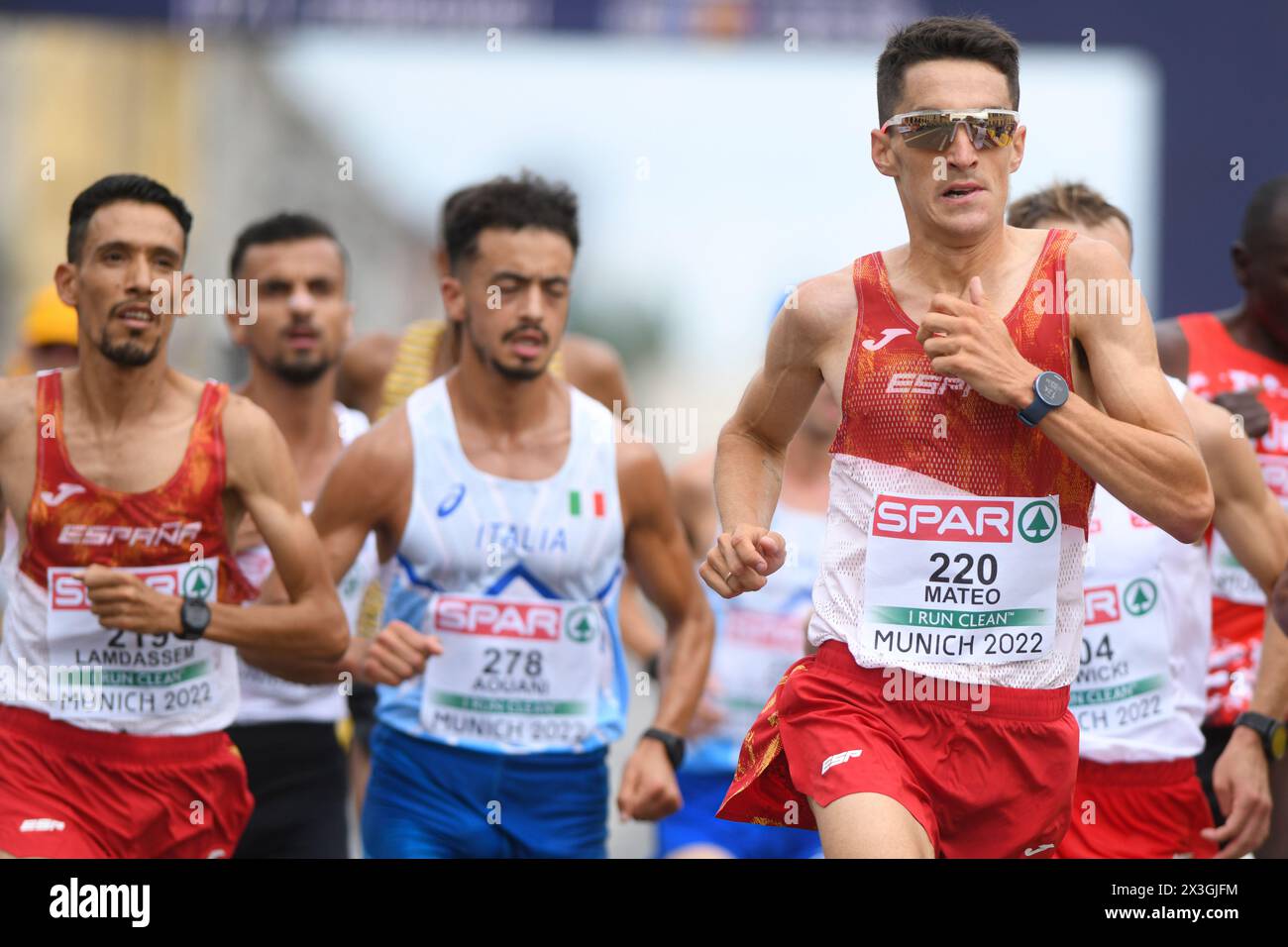 Daniel Mateo (Spain). Men's Marathon. European Championships Munich 2022 Stock Photo - Alamy