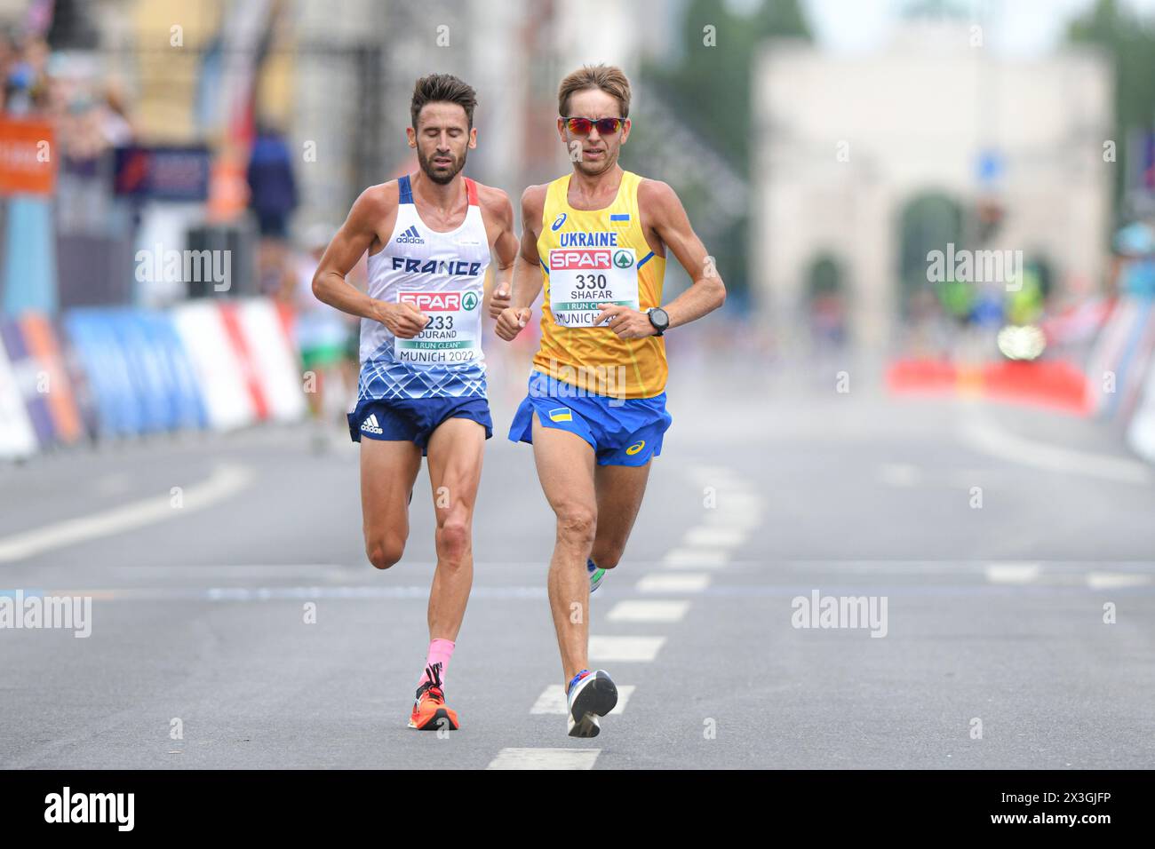 Vitaliy Shafar (Ukraine), Yohan Durand (France). Men's Marathon ...
