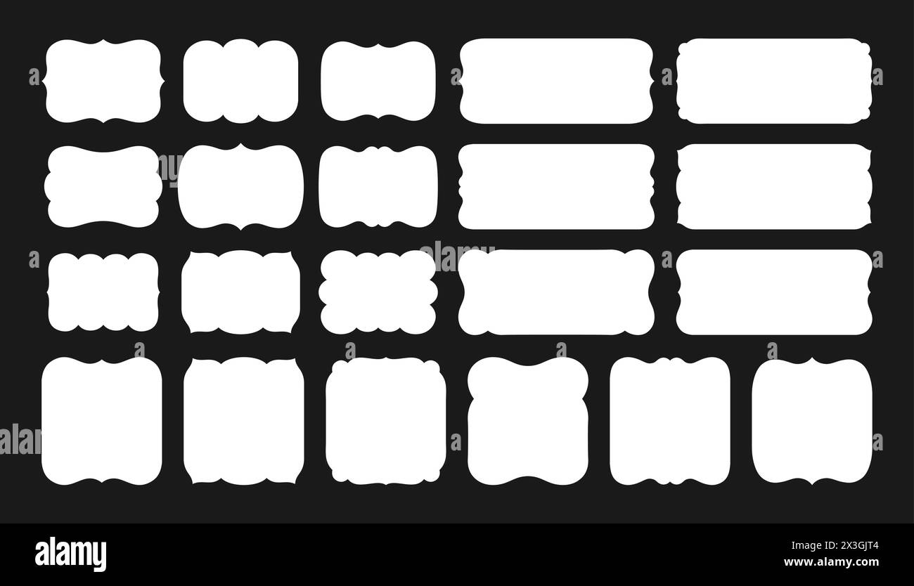 Retro label frames for text set. Vintage silhouette classic label ...