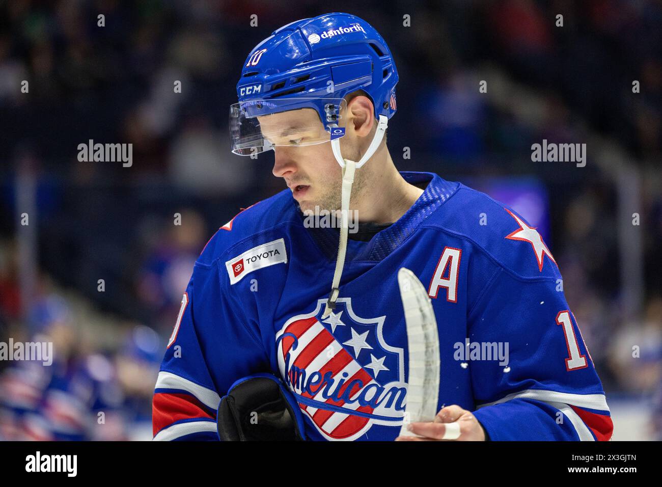 April 26th, 2024: Rochester Americans forward Brandon Biro (10) skates ...