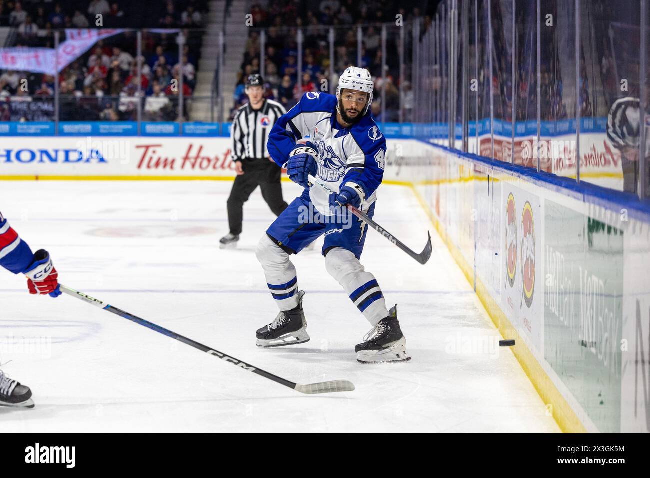 April 26th, 2024: Syracuse Crunch defenseman Devante Stephens (4 ...