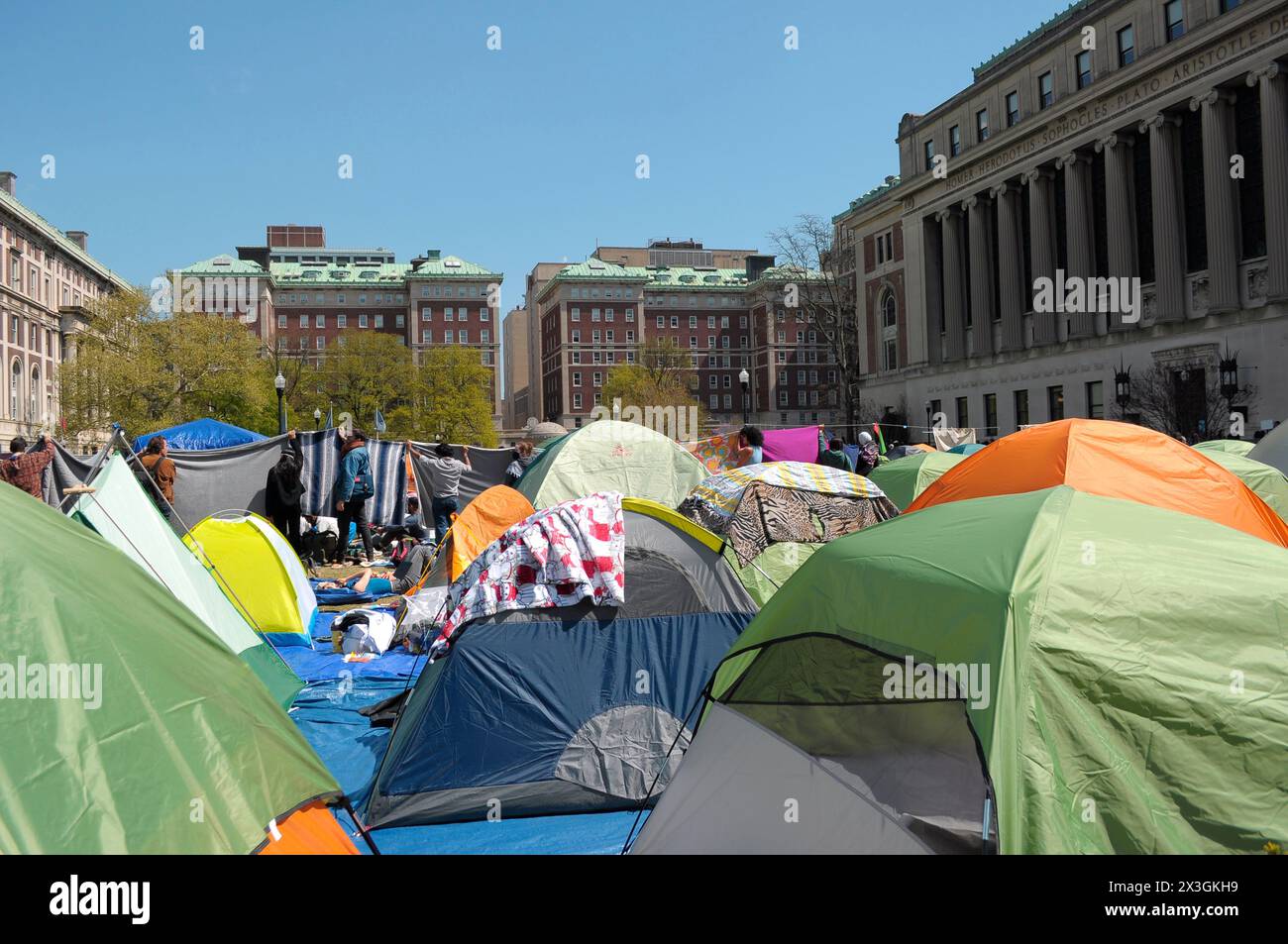 Tents are seen at a pro-Palestine encampment at Columbia University ...