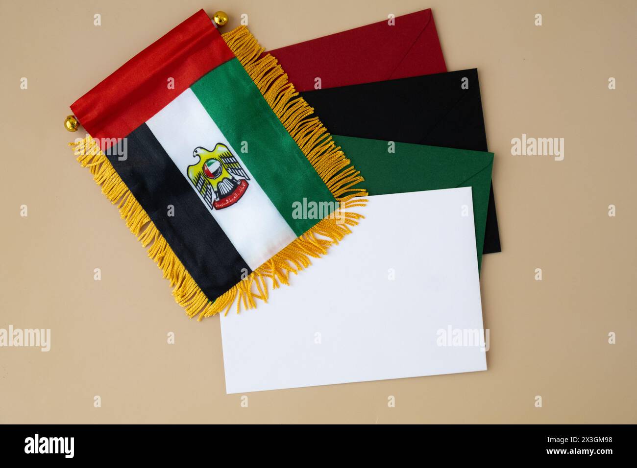 Colorful envelopes template sample National symbol of UAE. United Arab ...