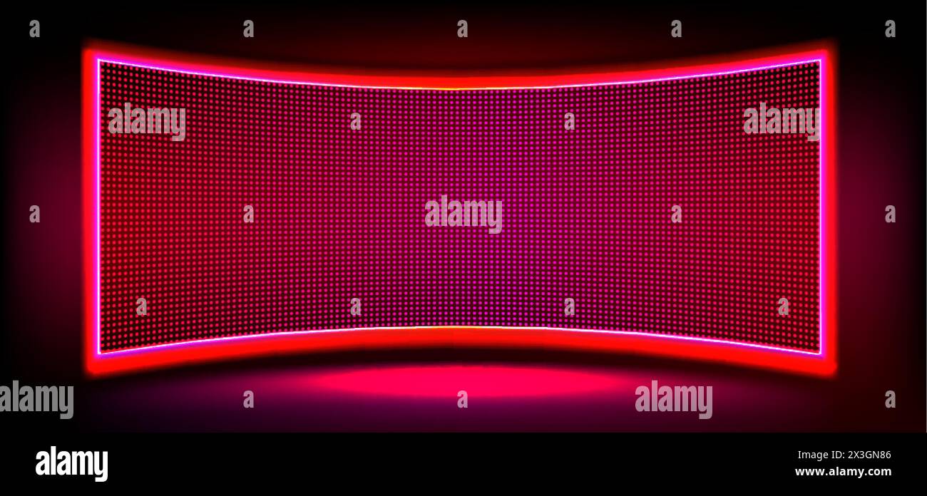 Red tv led screen with light texture background. Video digital ...