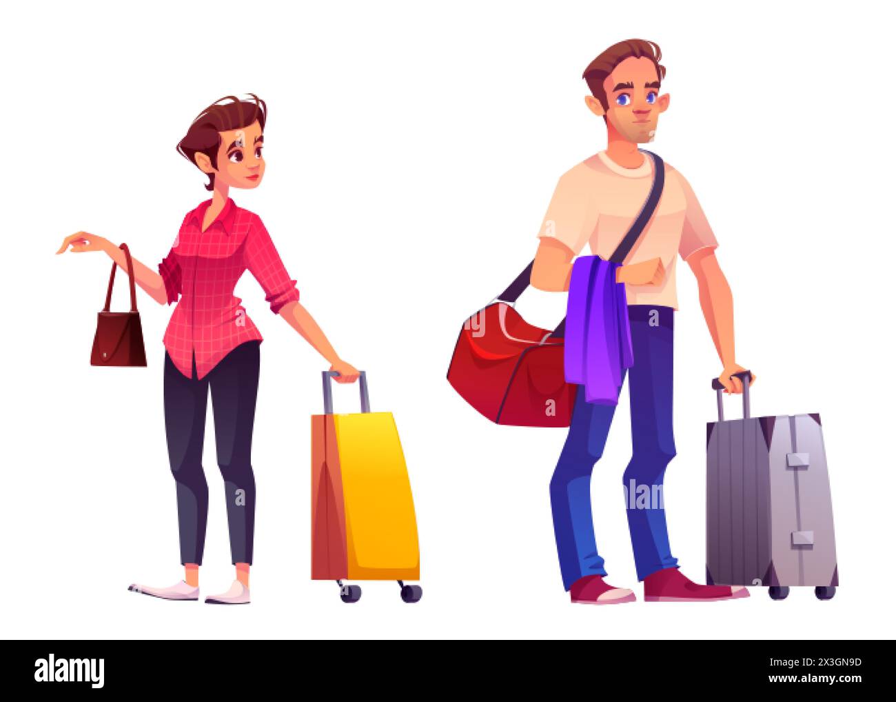 Cartoon carrying luggage hi-res stock photography and images - Alamy